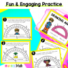 Drawing Angles with Protractors Task Cards - Marvel Math
