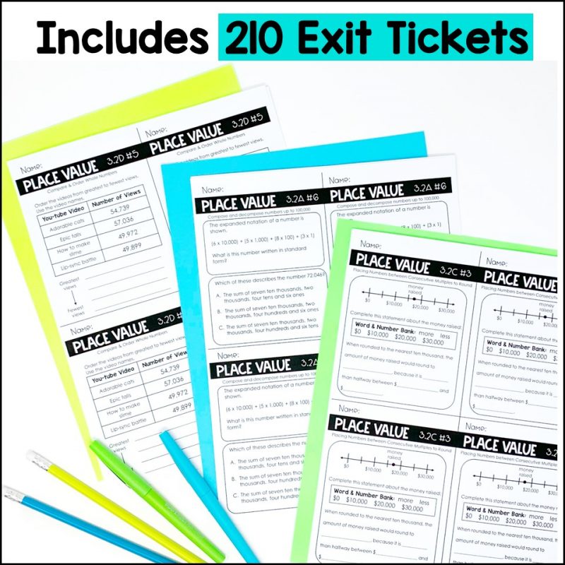 3rd Grade Geometry Exit Tickets - Marvel Math