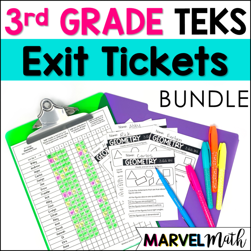 3rd Grade Multiplication & Division Exit Tickets - Marvel Math