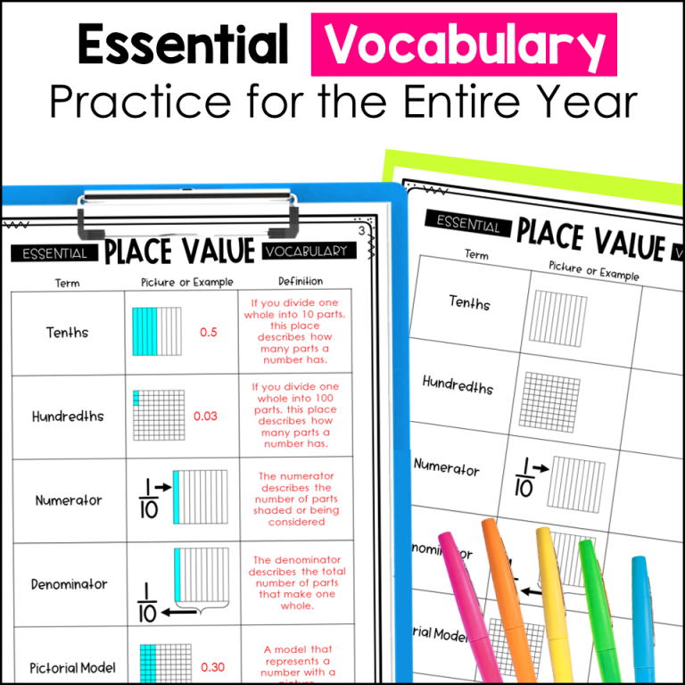 4th Grade Math Interactive Notebook Bundle - Marvel Math