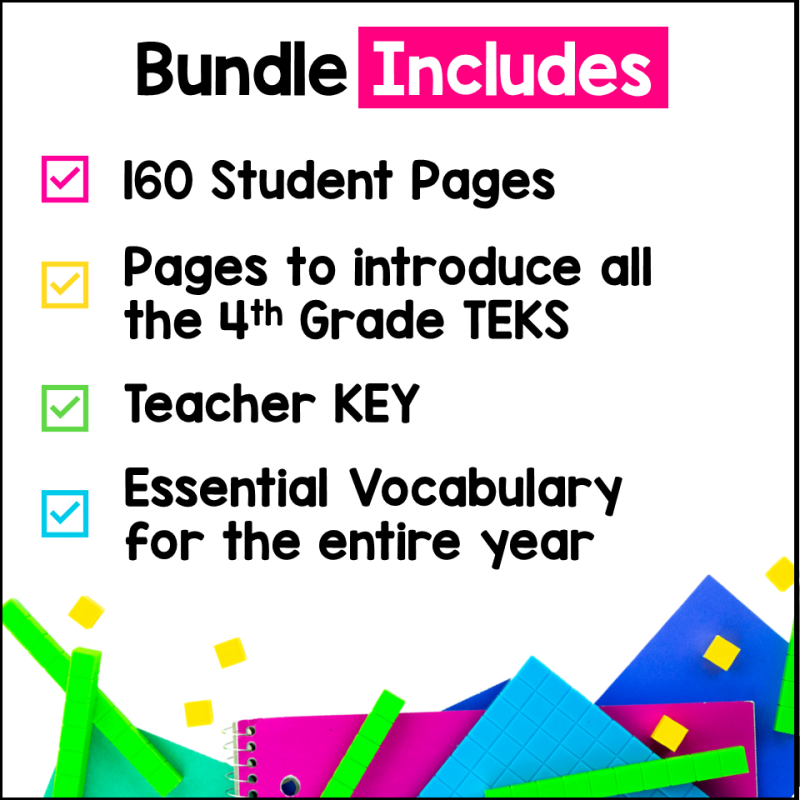 4th Grade Math Interactive Notebook Bundle - Marvel Math