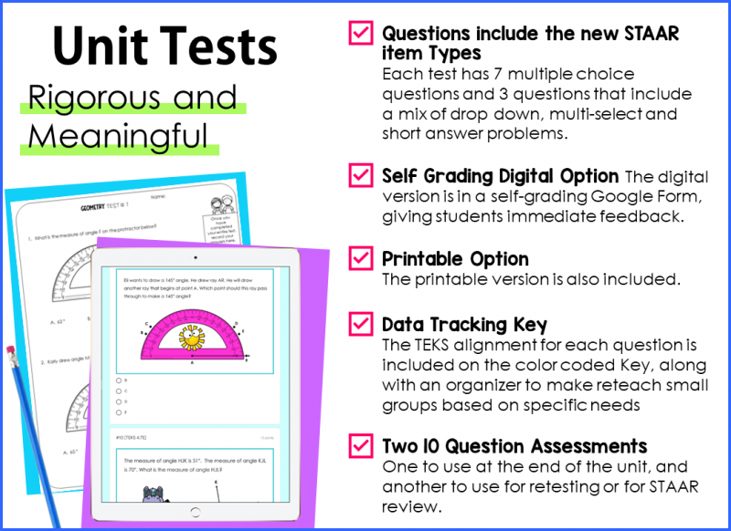 4th Grade Geometry Unit Bundle - Marvel Math