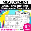 4th Grade Measurement Unit Bundle - Marvel Math