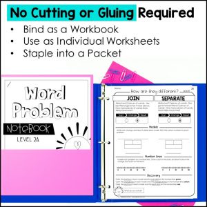 2nd Grade Addition & Subtraction Word Problem Notebook (Level 2A ...