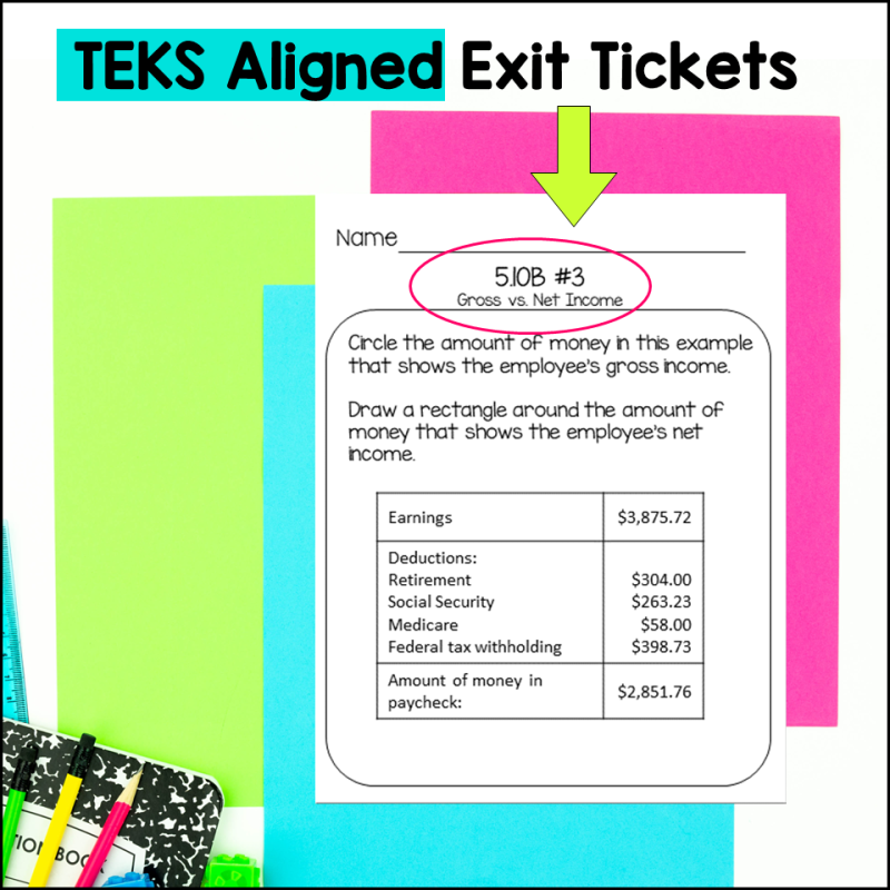 5th Grade Math Exit Tickets Bundle - Marvel Math