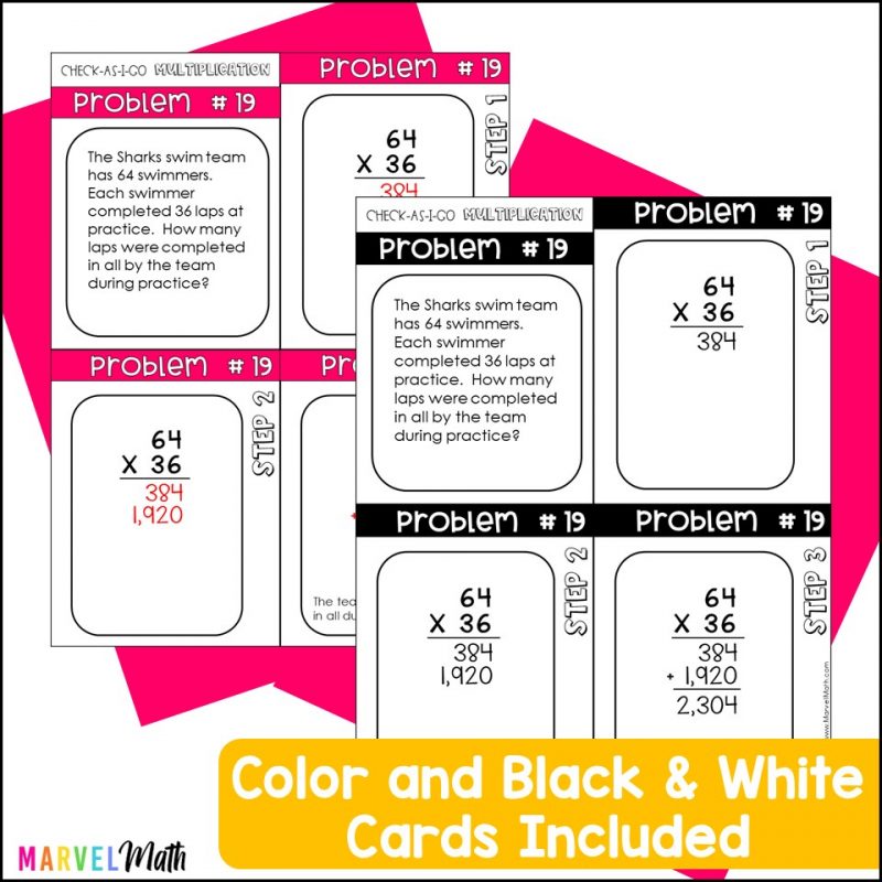 Check-As-You-Go 2x2 Multiplication Word Problems - Marvel Math