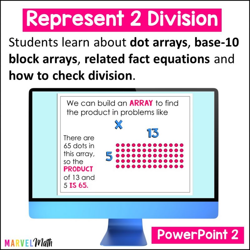 Long Division and Division with Arrays & Area Model - PowerPoint Lessons - Marvel Math