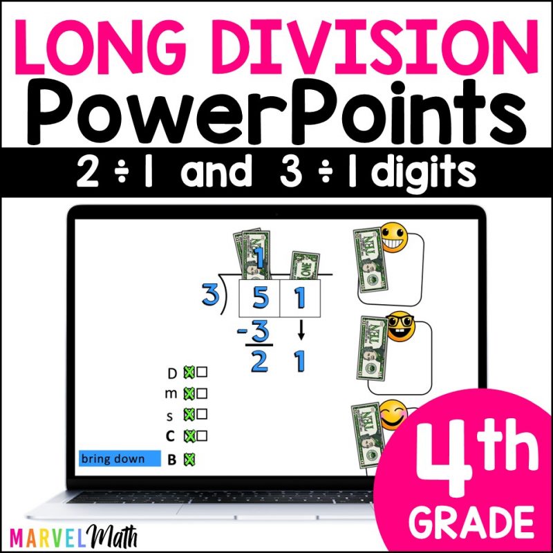 Long Division and Division with Arrays & Area Model - PowerPoint ...