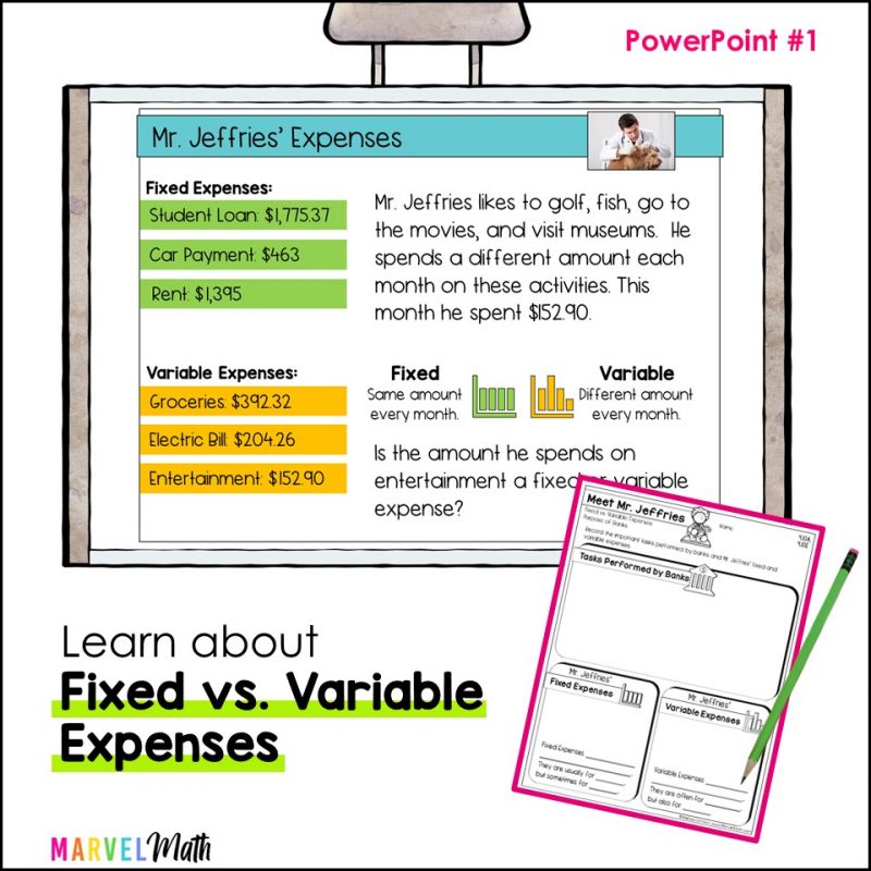4th Grade Financial Literacy Interactive PowerPoint Lessons - Marvel Math