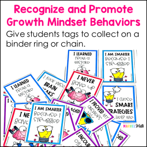 Growth Mindset Brag Tags for Test Prep - Marvel Math