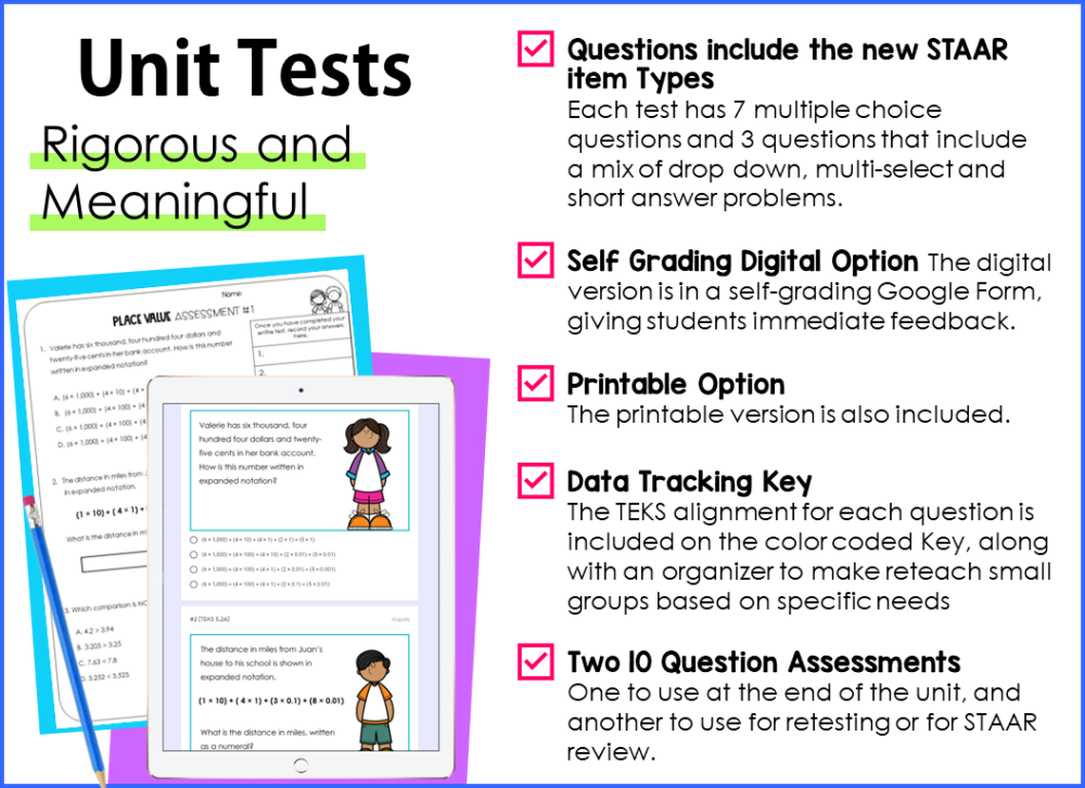 4th Grade Math TEKS Year-Long Curriculum Bundle - Marvel Math