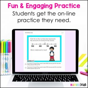 3rd Grade Place Value STAAR Review Task Cards - Digital - Marvel Math