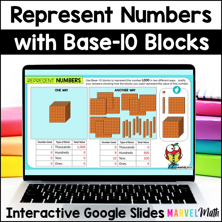 Place Value With Base 10 Blocks Digital Activities Marvel Math