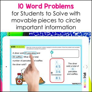 2 Digit Addition with Regrouping #6 – Word Problems – Marvel Math