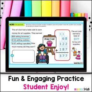 3 Digit Addition with Regrouping #6 - Word Problems - Marvel Math