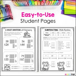 3rd Grade Addition & Subtraction Student Notebook - Marvel Math