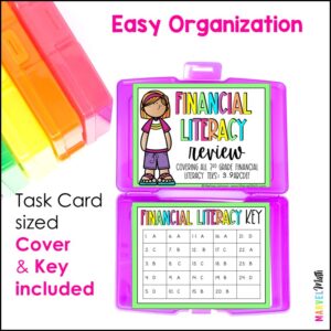 3rd Grade Financial Literacy TEKS STAAR Review Task Cards - Print ...