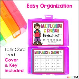 3rd Grade Multiplication Division Set 1 STAAR Review Task Cards ...
