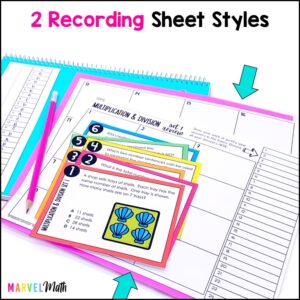 3rd Grade Multiplication Division Set 1 STAAR Review Task Cards ...