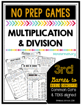 3rd Grade Multiplication & Division No Prep Games - Marvel Math