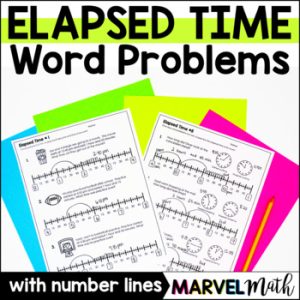 Elapsed Time Word Problems - Marvel Math