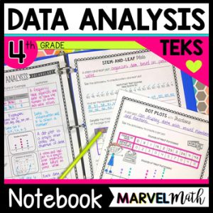 4th Grade TEKS Dot Plots, Stem and Leaf Plots, Graphs, Data Analysis ...