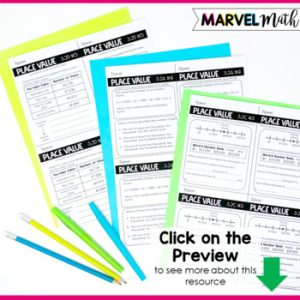 3rd Grade Place Value Exit Tickets - Marvel Math