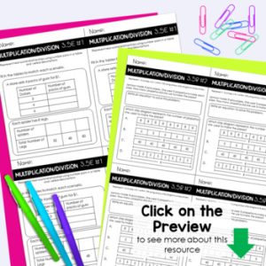 3rd Grade Multiplication & Division Exit Tickets - Marvel Math