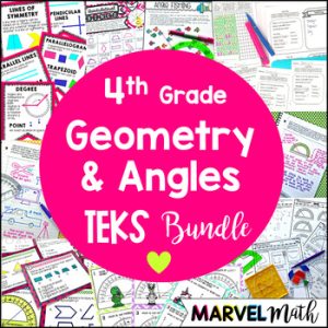 4th Grade Geometry Unit Bundle - Marvel Math