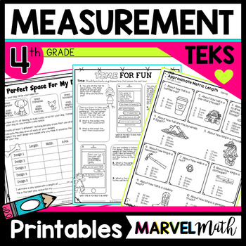 4th Grade Measurement Worksheets - Marvel Math