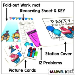Hands-On Word Problems Kit 1: Party Problems – Marvel Math