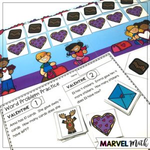 Hands-On Word Problems Kit 9: Valentine’s Day Problems – Marvel Math