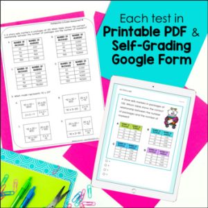 4th Grade Multiplication & Division Tests - Digital & Print - Marvel Math