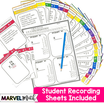 Check-As-You-Go 2x2 Multiplication Word Problems - Marvel Math