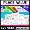 2nd Grade Place Value TEKS Exit Tickets - Marvel Math