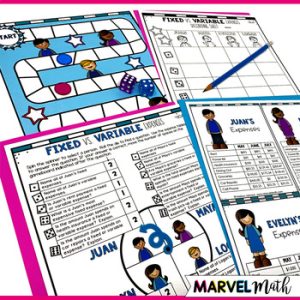 4th Grade Financial Literacy No Prep Games - Marvel Math