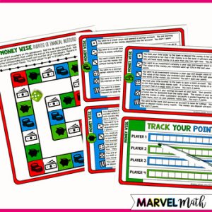 4th Grade Financial Literacy No Prep Games - Marvel Math