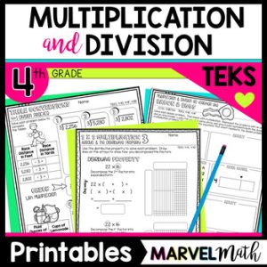4th Grade Multiplication & Division Worksheets - Marvel Math