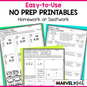 4th Grade Multiplication & Division Worksheets - Marvel Math