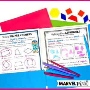 3rd Grade Geometry Interactive Notebook - Marvel Math