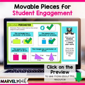 Perimeter of Polygons - Digital Activities + Video Lesson - Marvel Math