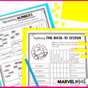 3rd Grade Place Value Interactive Notebook - Marvel Math