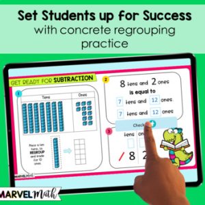 2 Digit Subtraction with Regrouping #1 - Regroup a ten as ones - Marvel ...
