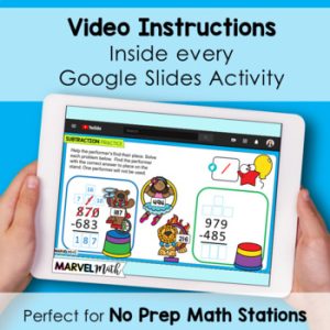 3 Digit Subtraction with Regrouping Digital Bundle - Marvel Math