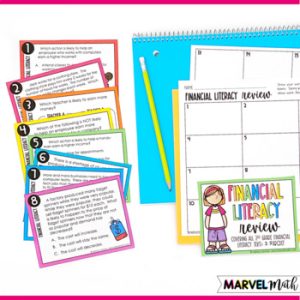 3rd Grade Financial Literacy TEKS STAAR Review Task Cards - Print ...