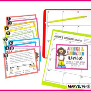 3rd Grade Math TEKS STAAR Review Task Card Bundle - Print - Marvel Math
