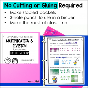 3rd Grade Multiplication and Division Interactive Notebook - Math TEKS ...