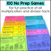 Multiplication Fact Fluency & Division Fact Fluency Bundle - Worksheets ...