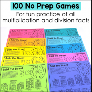 Multiplication Fact Fluency & Division Fact Fluency Bundle - Worksheets ...