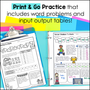 Multiplication Fact Fluency & Division Fact Fluency Bundle - Worksheets ...